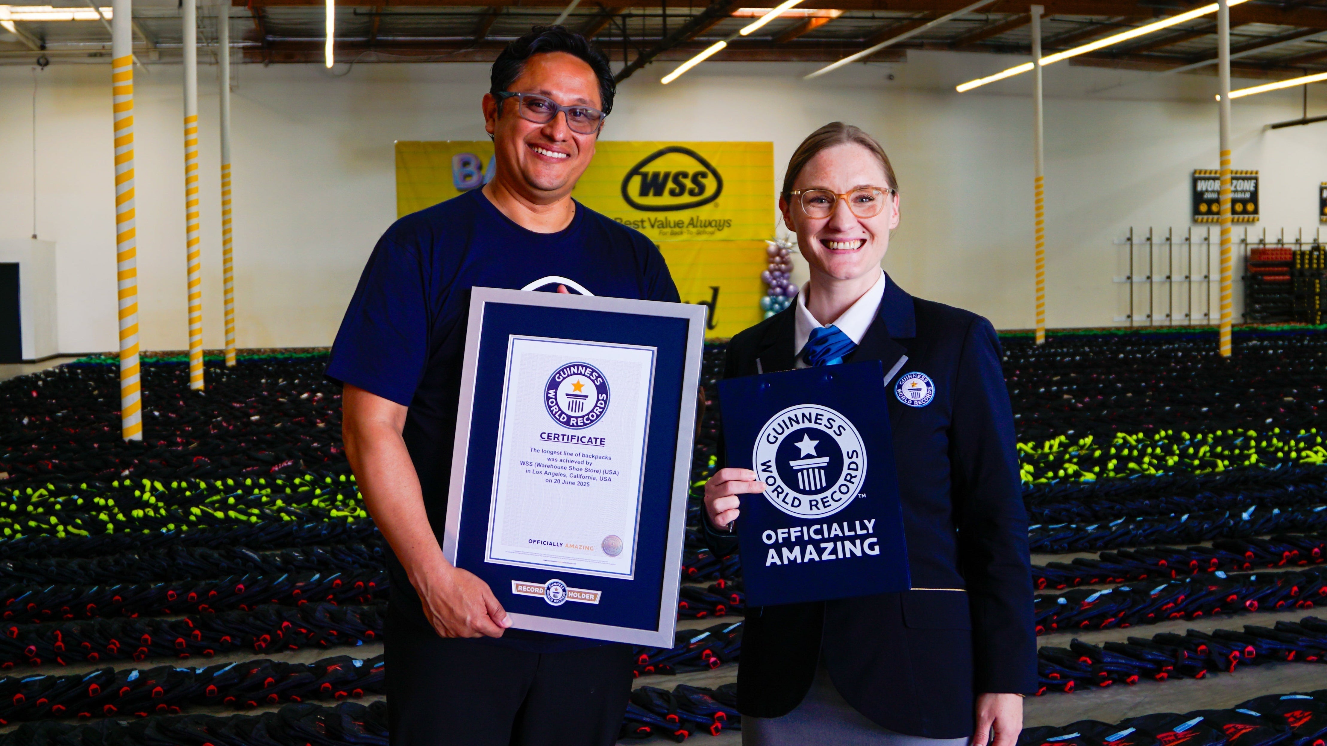 WSS SETS WORLD RECORD AND DONATES 7,324 BACKPACKS TO LA STUDENTS – ShopWSS