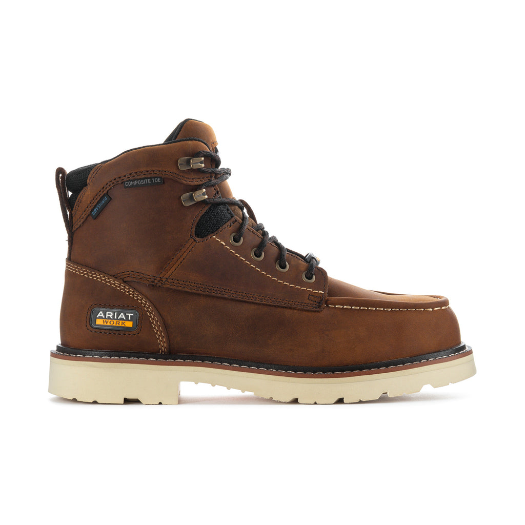 Ariat Rebar Lift 6" H20 Comp Toe | Men’s | Brown | ShopWSS