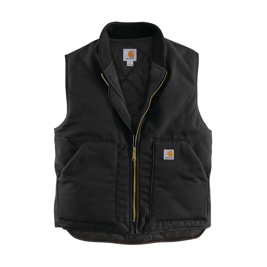 Carhartt Insulated Vest w/ Rib Collar | Men’s | Black | ShopWSS