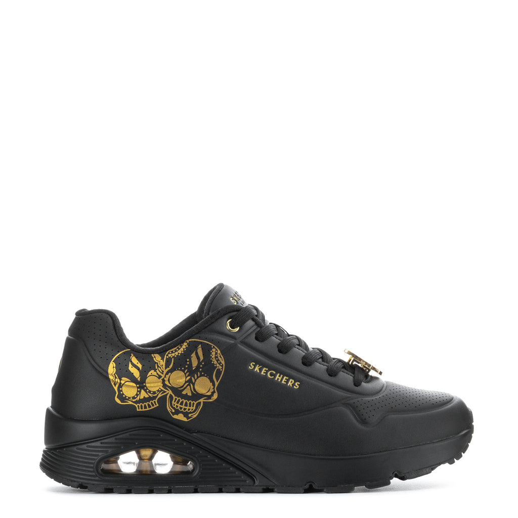 Skechers Uno | Men’s | (Dia De Muertos) Black/Gold | ShopWSS
