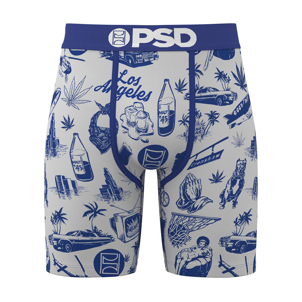 Psd Westside | White/Blue/LA Icons AOP | ShopWSS