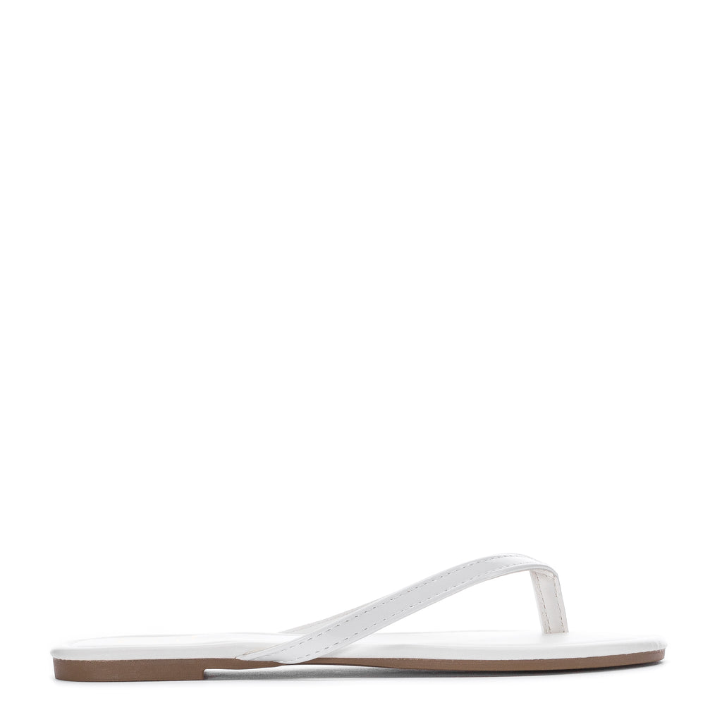 Celia Gable Flip Flop | Women’s | White Pat Pu | ShopWSS