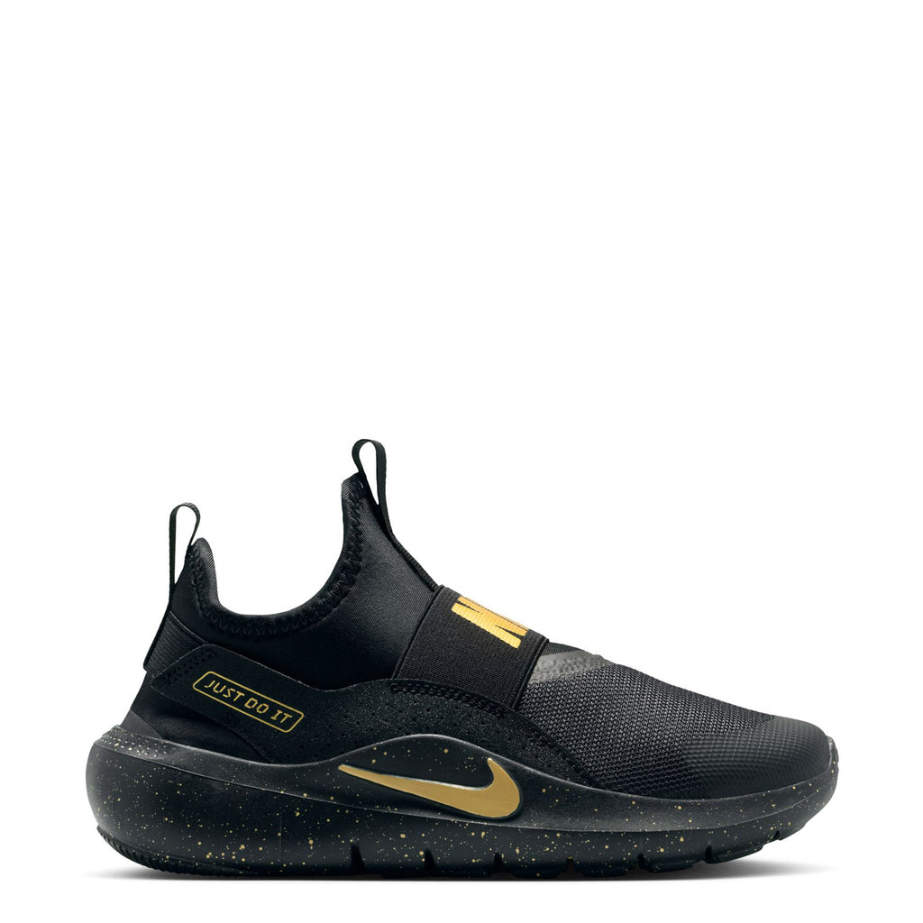 Nike Flex Runner 4 | Youth | Black/Metallic Gold/Black | ShopWSS