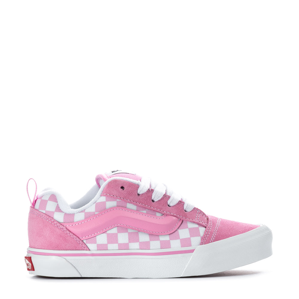 Vans Knu Skool | Kids | (Checkerboard)/Prism Pink/True White | ShopWSS