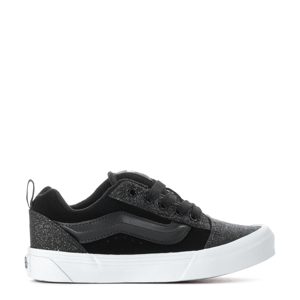 Vans Knu Skool | Kids | (Dazzled Black) Black/White | ShopWSS